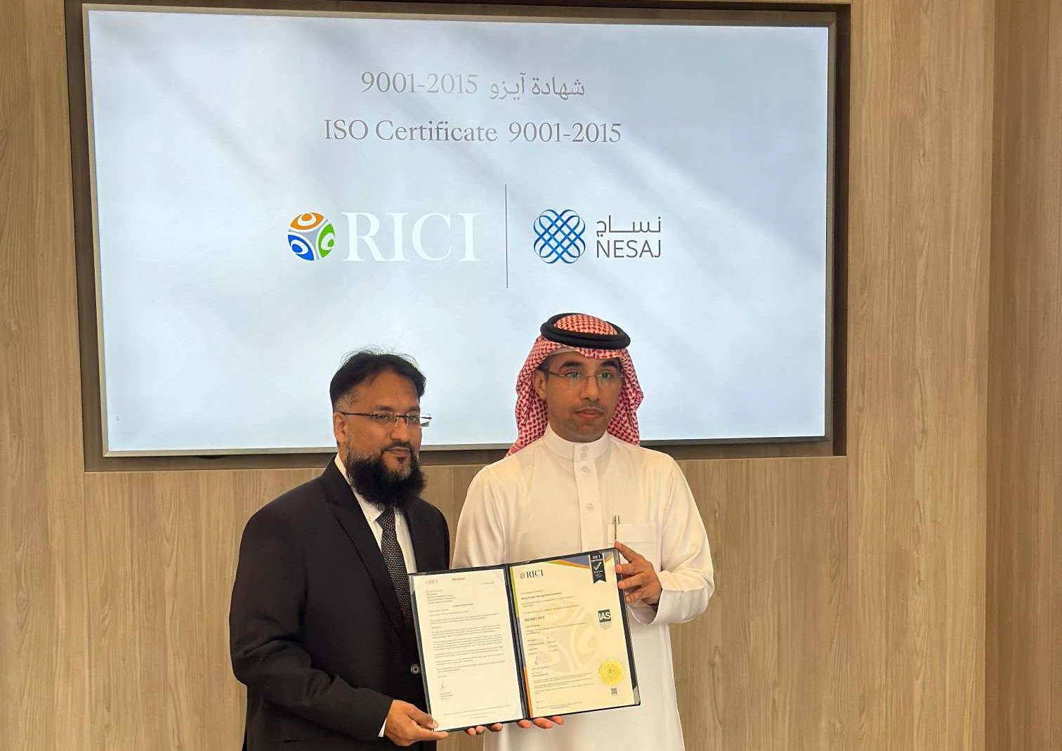 Nasaj Company Achieves ISO 9001:2015 for Quality Management System - Nesaj Nasaj Company Achieves ISO 9001:2015 for Quality Management System - Nesaj